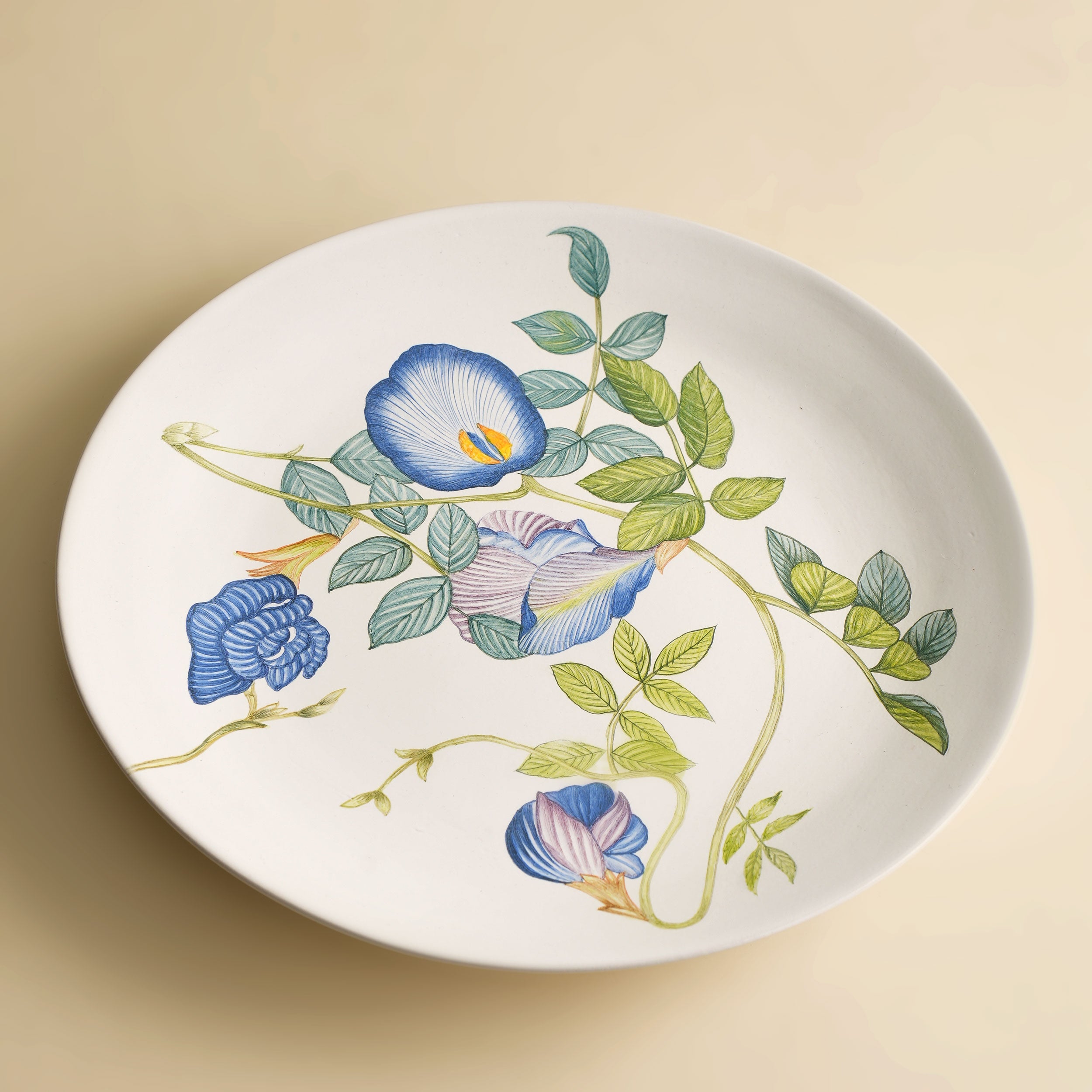 Blue Pea Dinner Plate | Khanoom | Le Mill